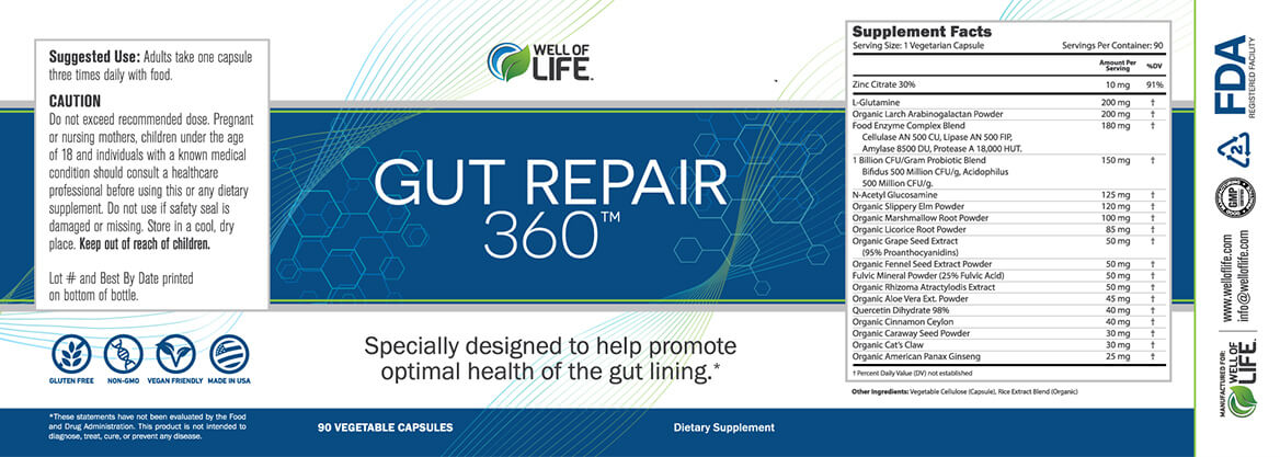Gut Repair 360 1 bottle ⋆ Well Of Life™